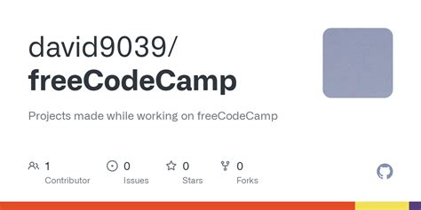 Github David9039freecodecamp Projects Made While Working On