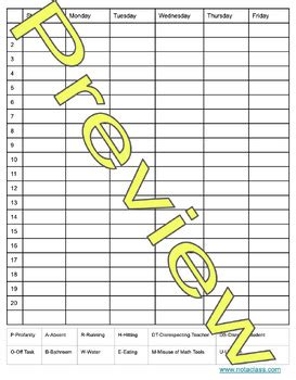 Babe Behavior Tracker And Demerit Sheet Editable Back To Babe