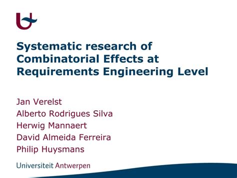 Ppt Systematic Research Of Combinatorial Effects At Requirements Engineering Level Powerpoint