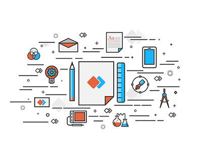 Thin Line Flat Design On Behance