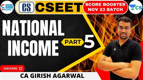 national income lec 5 cseet score booster nov 2023 cseet