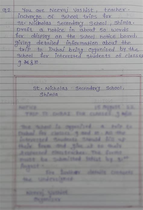 SOLUTION Notice Writing Class 11 12 English Grammar Studypool