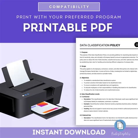 Data Classification Policy Template Probiztemplates