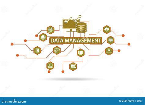 Illustration Of Data Management Concept Stock Illustration Illustration Of Social Icon 260472292