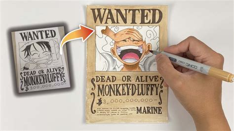 Luffy Wanted Poster Drawing