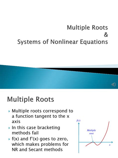 2 3 Multi Roots And Systems Of Nae Download Free Pdf Numerical