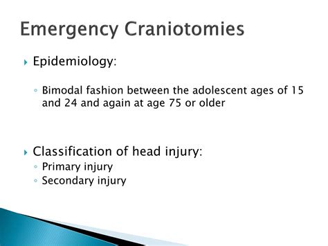 Emergency Craniotomy Ppt
