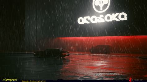 Artstation Cyberpunk 2077 Arasaka Waterfront Open World Lighting