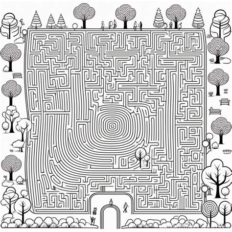 Maze In Park Exploration Stable Diffusion Online