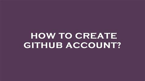 How To Create Github Account YouTube