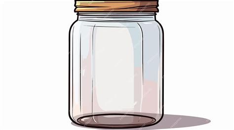 Isolated Mason Jar Design Cartoon Vector Illustration Premium Ai
