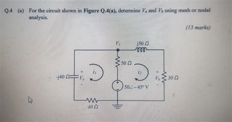 solved 4 a for the circuit shown in figure 0 4 a