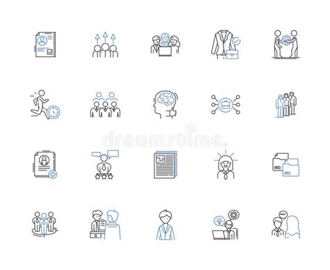 Mergers And Acquisitions Line Icons Collection Consolidation Amalgamation Integration