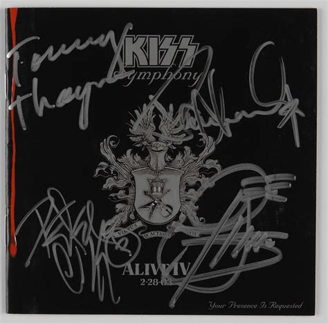 Kiss Full Band Symphony Alive Iv Jsa Signed Autograph Cd Paul Stanley