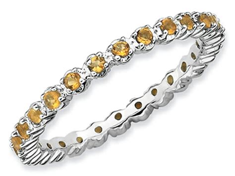Stackable Expressions Citrine Stackable Ring Qsk360