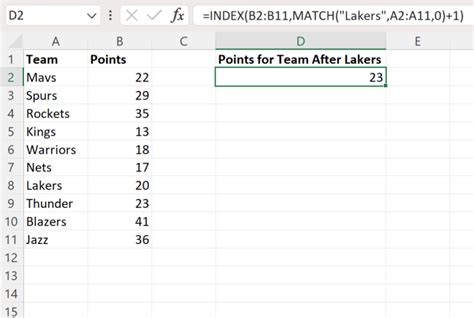 Excel How To Use VLOOKUP To Return Value In Next Cell