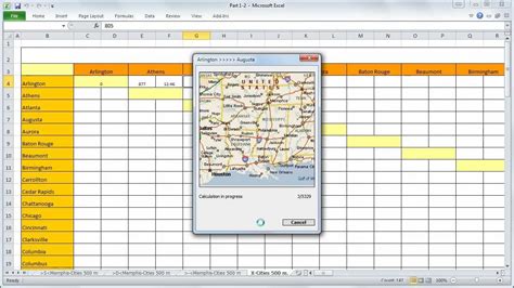 Mappoint How To Calculate Distance Tables Youtube