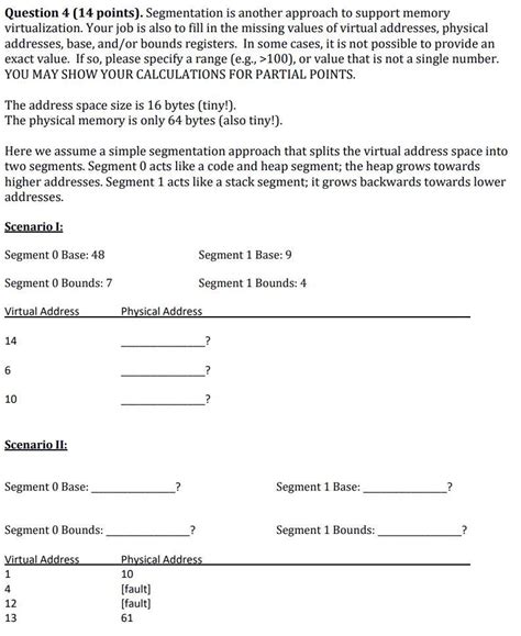 Solved Question 4 14 Points Segmentation Is Another