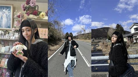 노윤서 25세 일본 여행 중 청량 미모에 힙한 패션