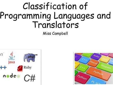Classification Of Programming Languages And Translators Teaching Resources