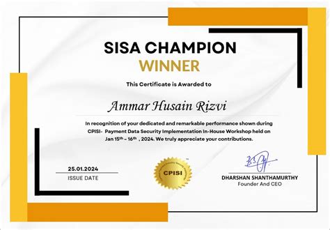 Sisa Institute On Linkedin Successstories Cybersecuritychampion Sisa Cybersecurity Infosec…