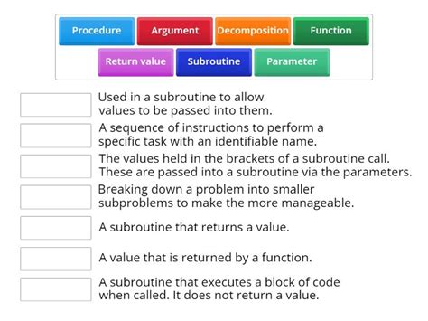 Subroutine 2 Match Up