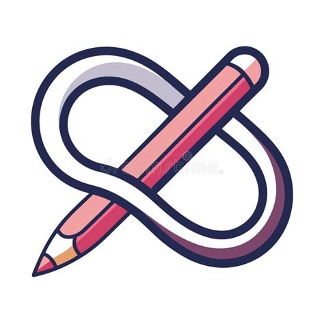 Creative Infinity Loop Pencil Icon Design For Education And Design