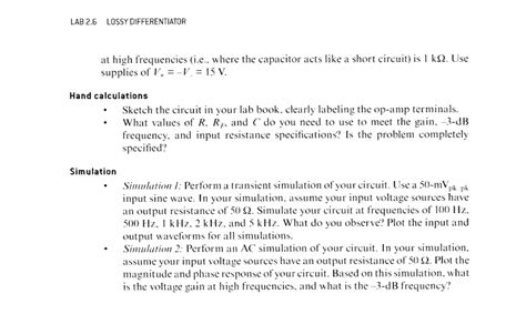 solved part 1 design and analysis consider the circuit