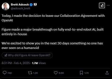 Robotics Startup Figure Ai Drops Openai Partnership To Build Its Own Ai Models — Meta Ai Labs™