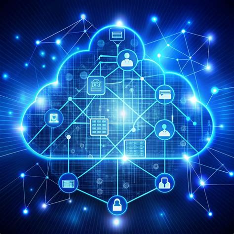 Cloud Computing Diagram Network Data Storage Technology Service