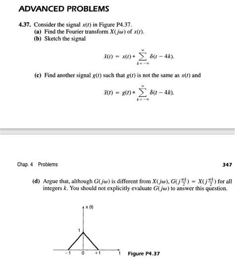 Solved ADVANCED PROBLEMS Consider The Signal X T In Chegg