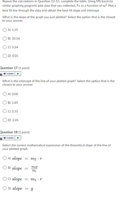 Solved Part Relationship Between Radius And Angular Speed Chegg Com
