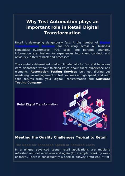 Ppt Why Test Automation Plays An Important Role In Retail Digital