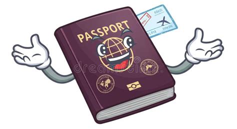 Animated Depiction Of A Smiling Passport With Cartoonish Eyes And Mouth