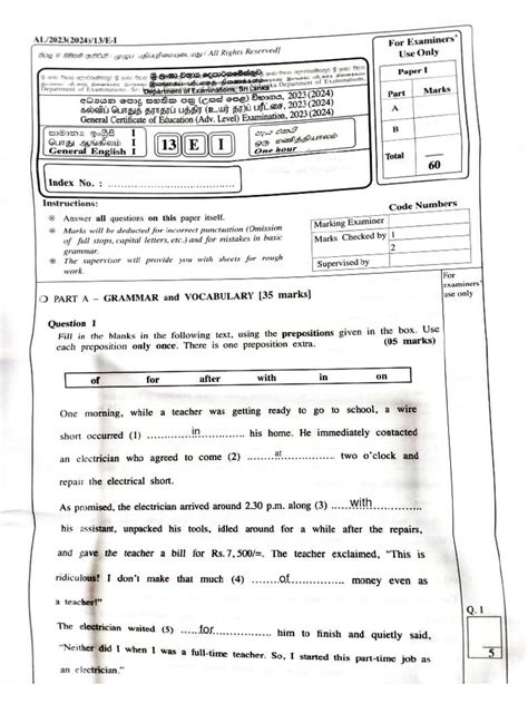 General English 2024 Paper 1 And 2 Both Fully Answered Pdf