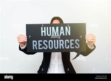 Hand Writing Sign Human Resourcesthe People Who Make Up The Workforce Of An Organization Word