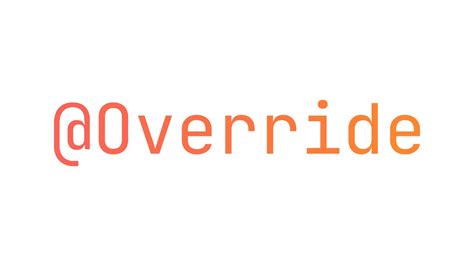 methoden überschreiben und override youtube