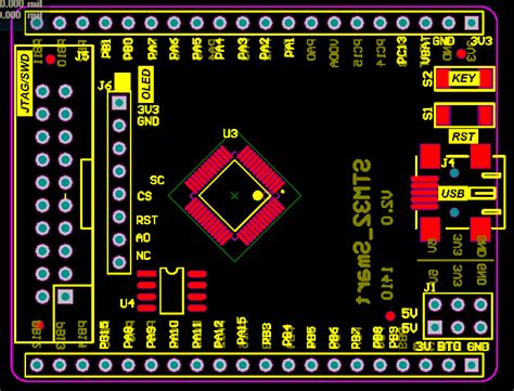 Stm32f103c8开发板 Stm32最小系统核心板 Ad硬件原理图pcb封装文件 电路图下载 21ic电子技术资料下载站