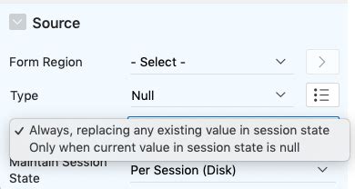 Oracle Database Apex Dynamic Action To Set Item And Submit Page Item Unchanged Stack