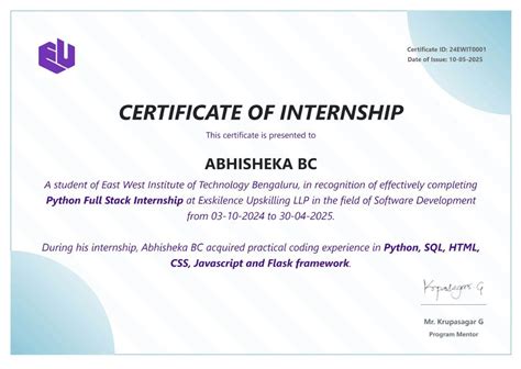 Internshipjourney Hiremeapp Pythondeveloper Flaskwebapp Jobportal Abhisheka B C