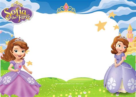 Free 8 Sofia The First Birthday Invitation Templates First Birthday