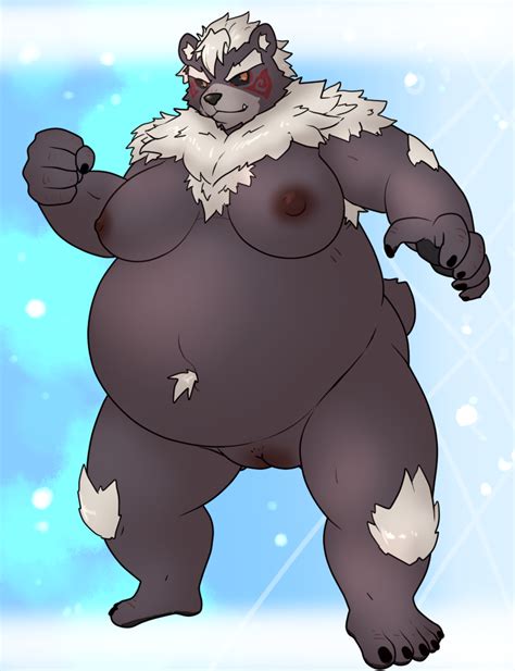 Rule 34 Anthro Armpit Hair Bear Belly Black Sclera Body Hair Breasts