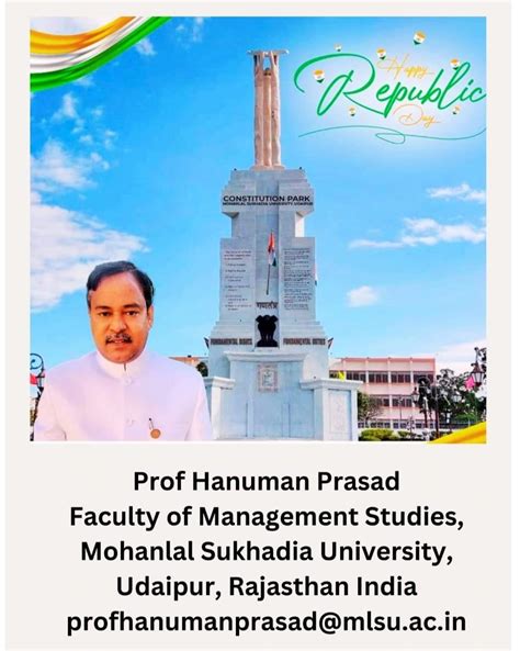 Prof Dr Hanuman Prasad Posted On Linkedin