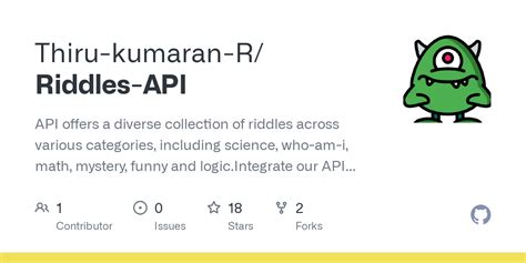 Github Thiru Kumaran Rriddles Api Api Offers A Diverse Collection