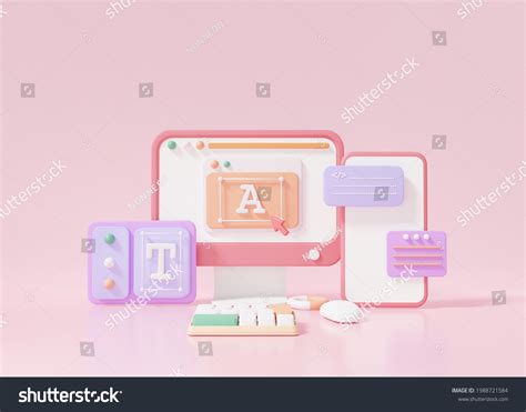 uiux design mobile system application software stock illustration