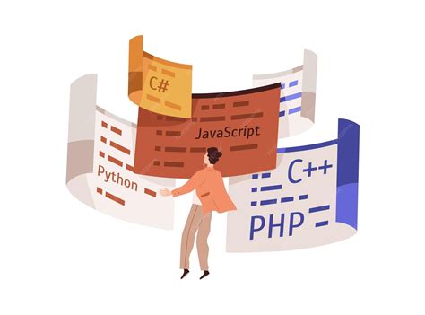 Premium Vector Coder And Computer Languages Software Developer