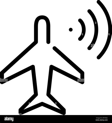 Airplane Flying Using Radar Technologies Pixel Perfect Editable