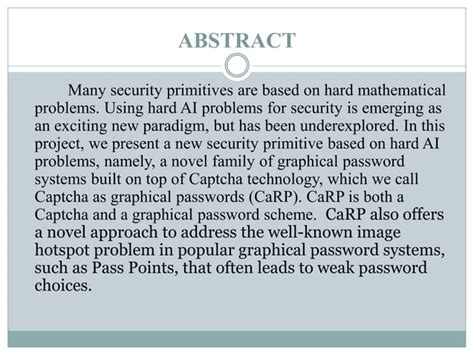 efficient securing system using graphical captcha pptx