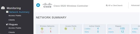 Solved Wlc5520 How To Disable Monitor Dashboard On Wlc Gui Cisco