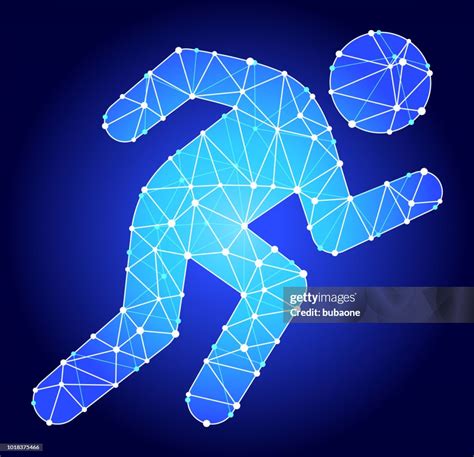 Running Blue Triangle Node Vector Pattern High Res Vector Graphic